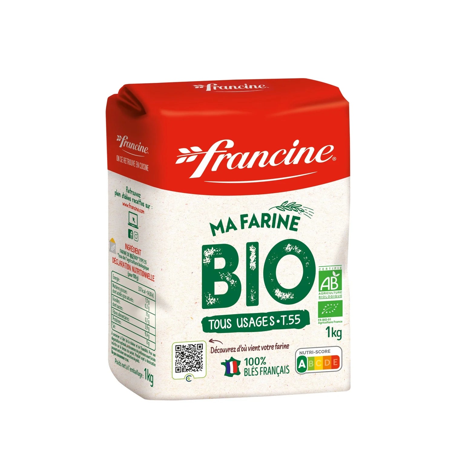 FRANCINE Organic Wheat Flour T55 1kg – The French Box