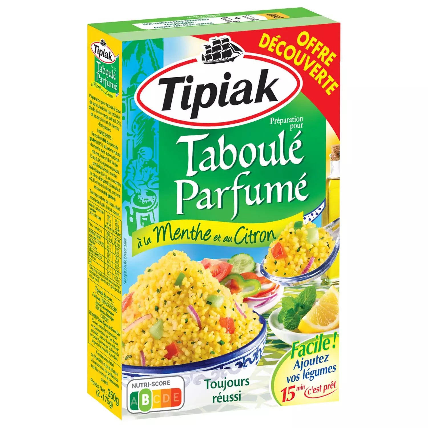 TIPIAK Tabouleh Mix with Mint and Lemon 350g – The French Box